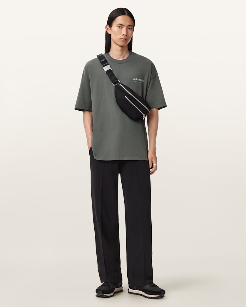 Underground Oversized Crew Neck T-Shirt GARNET GREEN | ALLSAINTS US